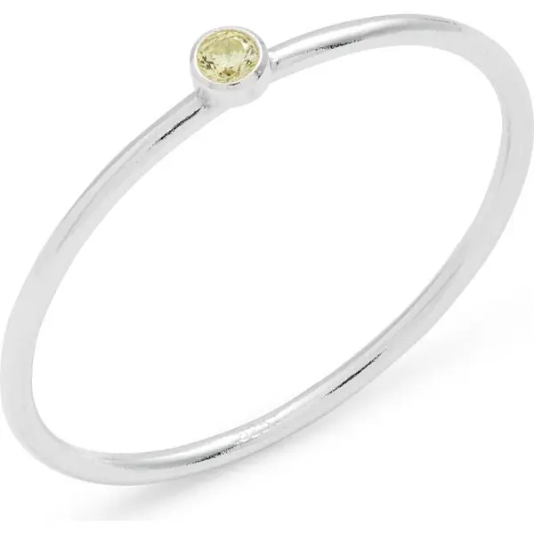 NASHELLE Birthstone Ring - August Sterling Silver