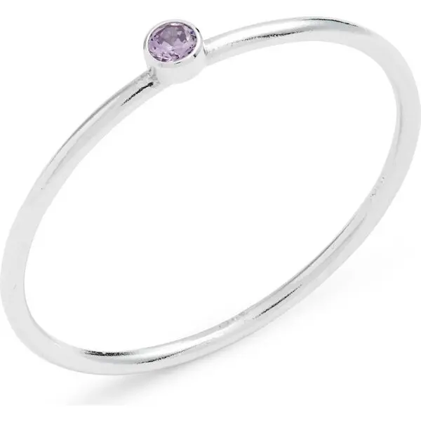 NASHELLE Birthstone Ring - June Sterling Silver