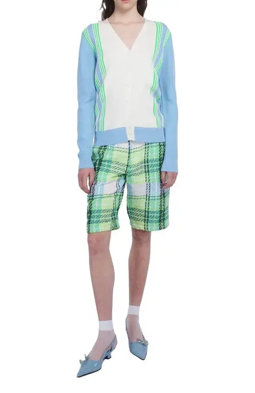 Anna Sui Capri Plaid Bermuda Shorts