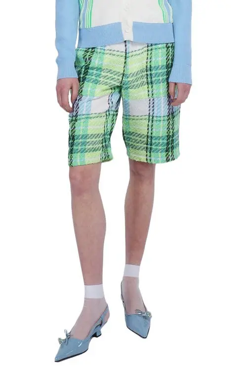 Anna Sui Capri Plaid Bermuda Shorts