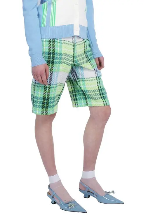 Anna Sui Capri Plaid Bermuda Shorts