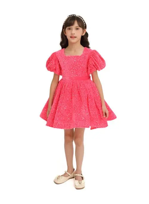 MIMI TUTU Paraiso Sequin Dress With Bow