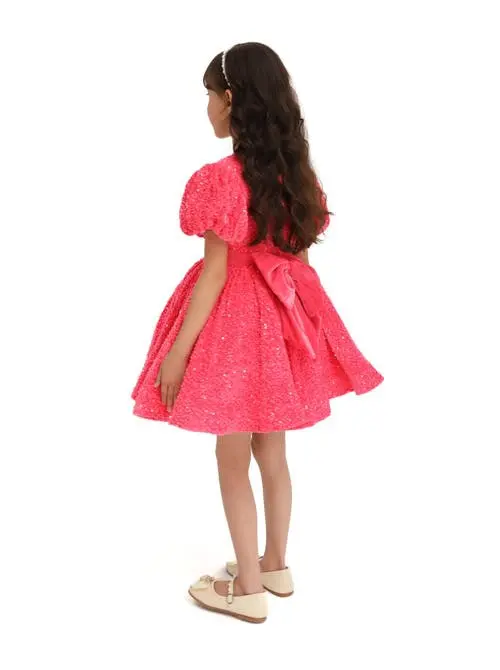 MIMI TUTU Paraiso Sequin Dress With Bow