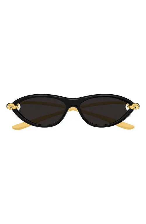 Bottega Veneta 56mm Cat Eye Sunglasses - Black