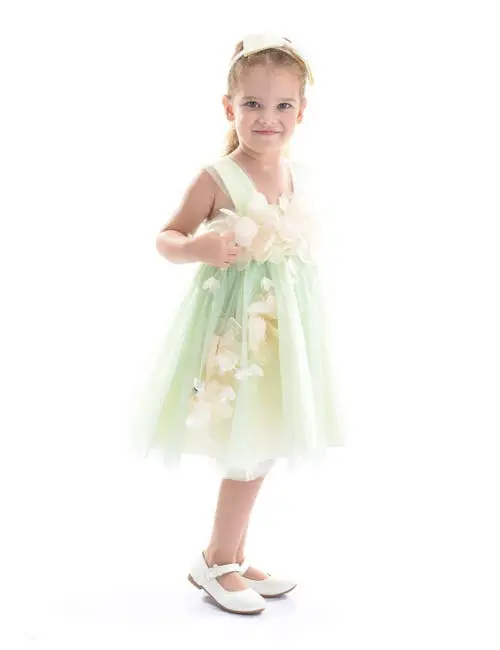 TULLEEN Kyra Floral Smocked Dress - Green