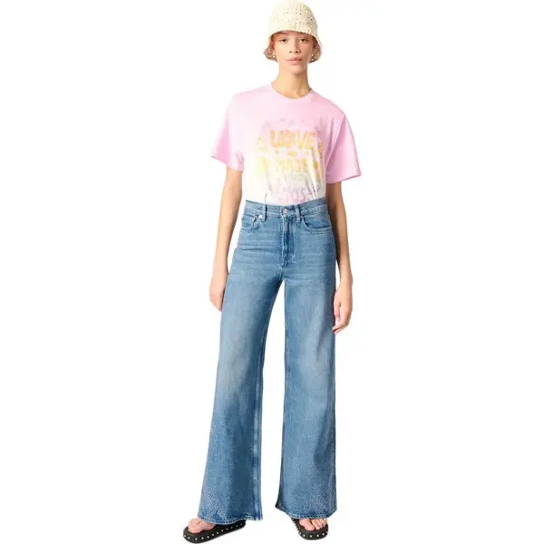 Maje Embroidered Flare Jeans