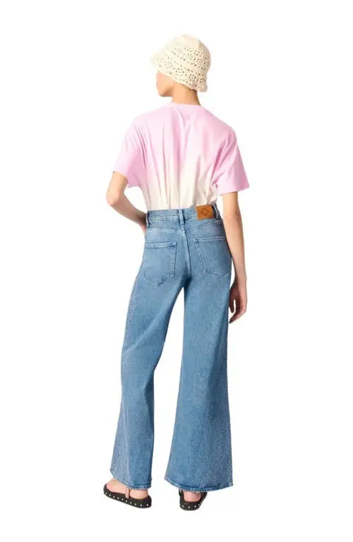 Maje Embroidered Flare Jeans