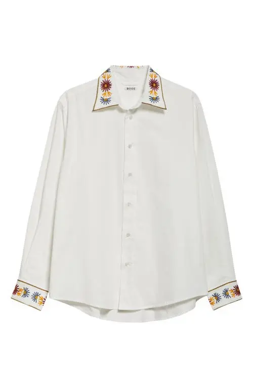 BODE Candyfloss Cotton Button-up Shirt - White Multi
