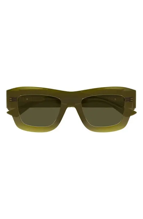 Bottega Veneta 50mm Square Sunglasses - Green