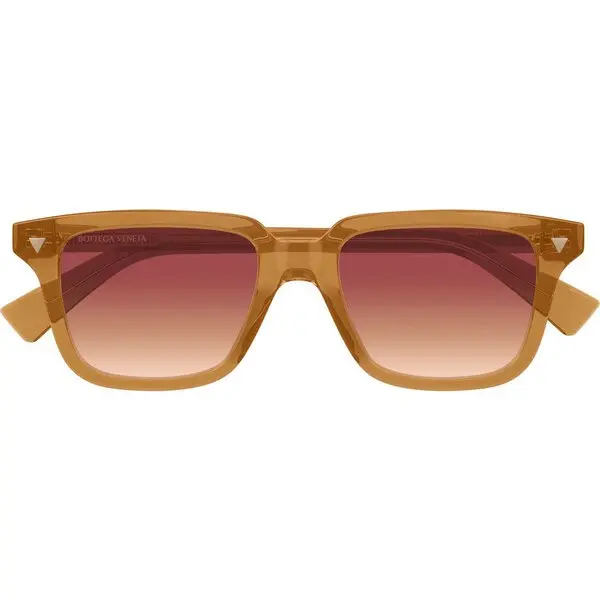 Bottega Veneta 50mm Square Sunglasses - Orange