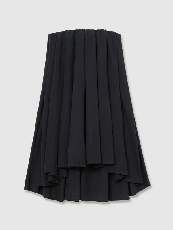 REISS Flo Tencel Strapless Dip-hem Mini Dress