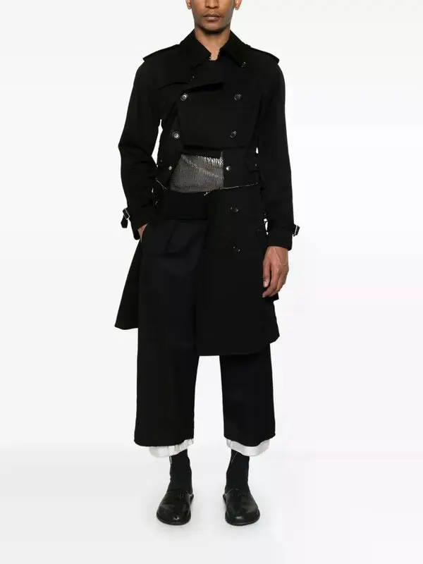 BLACK COMME DES GARÇONS Twill Trench Coat