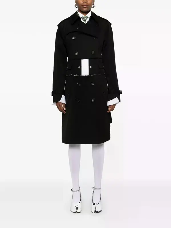 BLACK COMME DES GARÇONS Twill Trench Coat