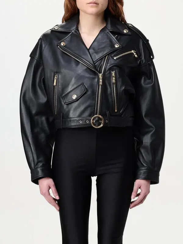 Just Cavalli Leather Biker Jacket