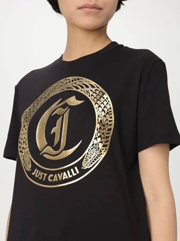 Just Cavalli T-shirt With Logo Print - Black