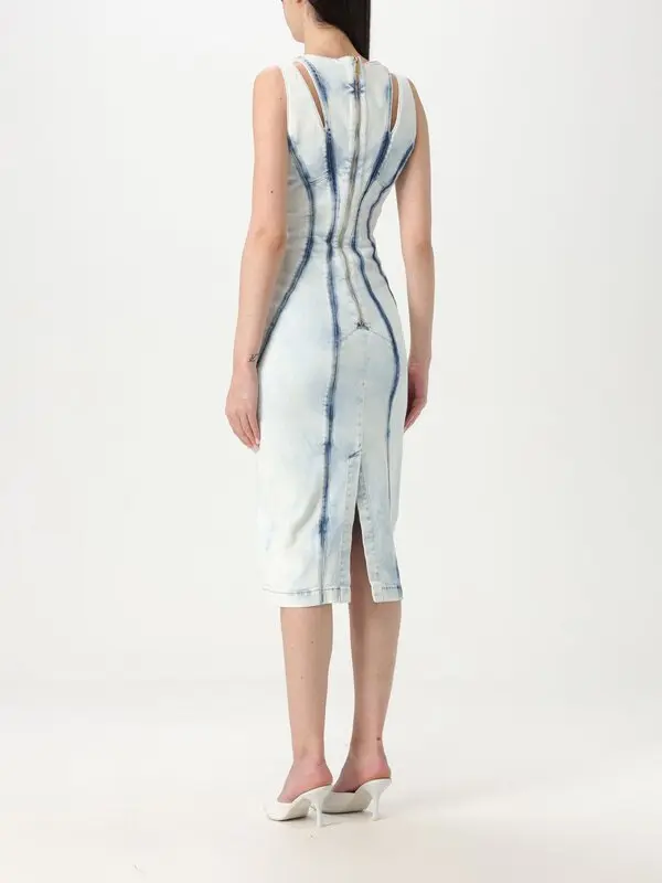 Versace Sleeveless Denim Midi Dress