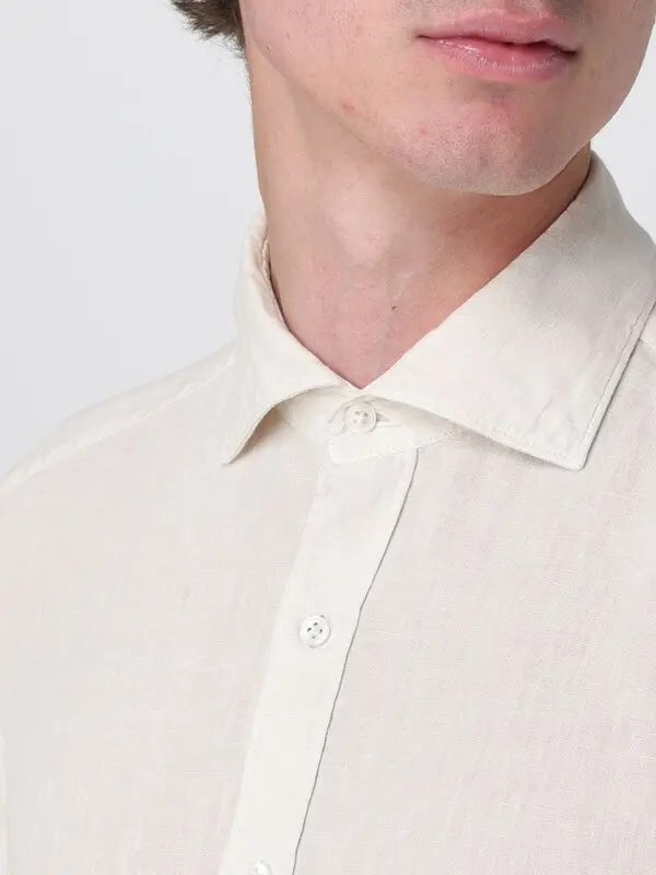 FAY Off-white Collared Shirt - Beige