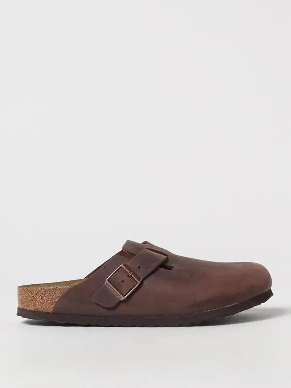 BIRKENSTOCK Slip-on Clogs With Buckle Detail - Brown