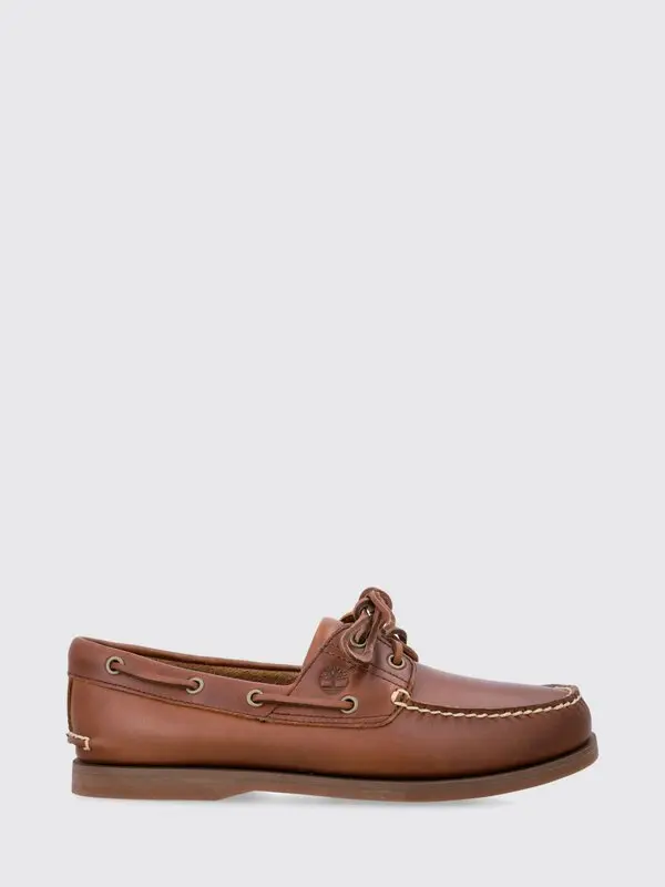 Timberland Leather Loafers With Lace-up Detail - Brown