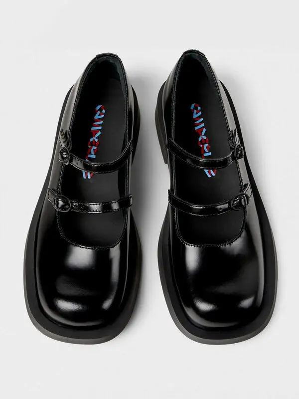 Camper Mary Jane Ballet Flats - Black