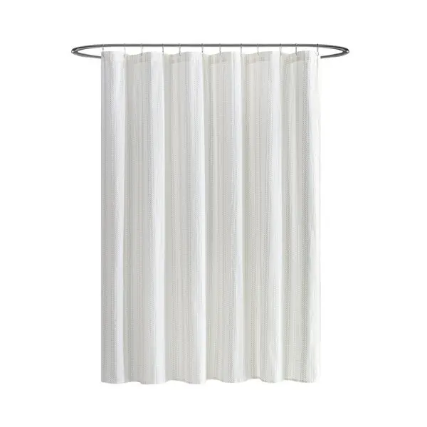 Aqua Printed Pique Shower Curtain Exclusive