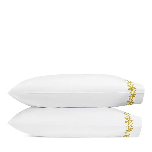 MATOUK Callista King Pillowcase Set - Lemon