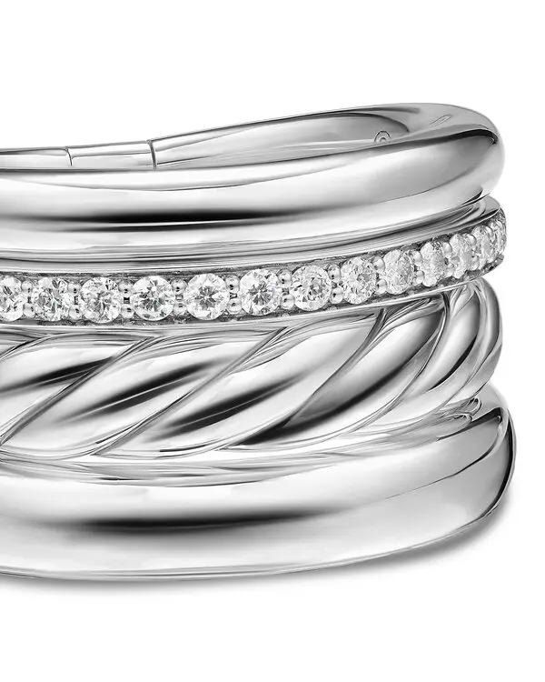 David Yurman Dy Mercer Four Row Diamond Ring