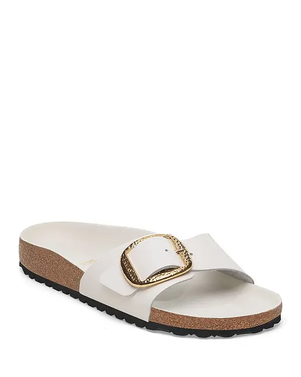 BIRKENSTOCK Madrid Big Buckle High Shine Sandals - White