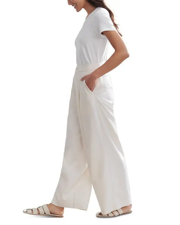 Jenni Kayne Silk Wide Leg Trousers - Ivory
