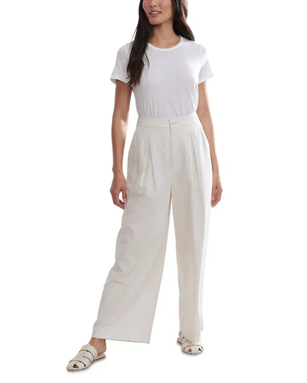 Jenni Kayne Silk Wide Leg Trousers - Ivory