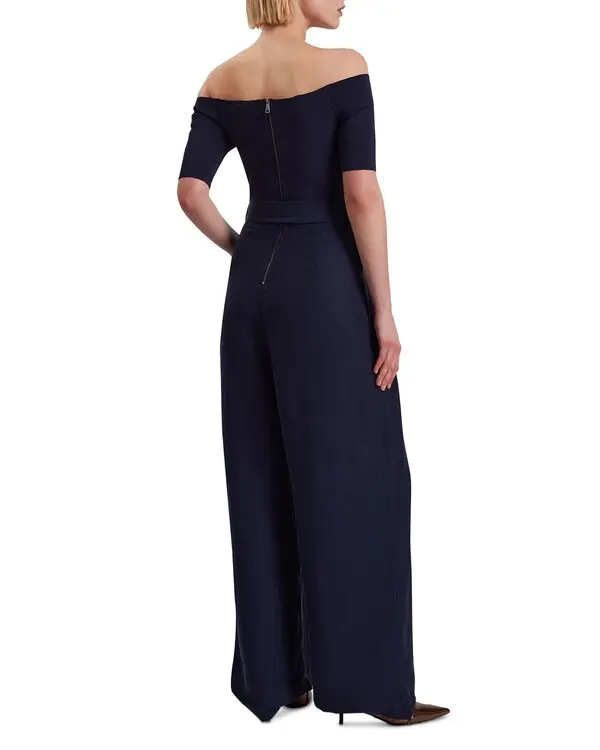 Ted Baker London Angeliy Knit Bodice Bardot Top Jumpsuit - Navy