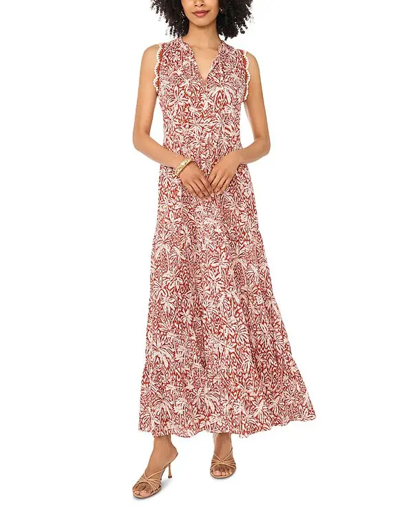 Vince Camuto Tiered Maxi Skirt - Rust