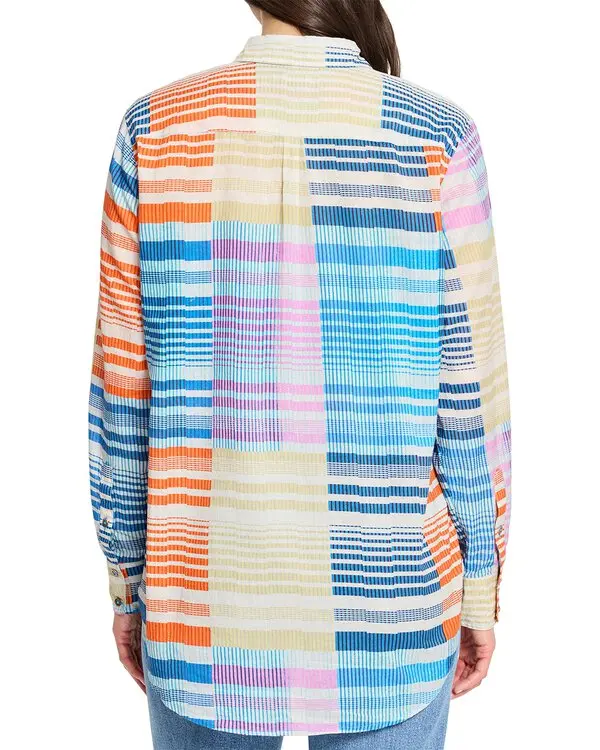 NIC+ZOE Sunset Stripe Boyfriend Shirt