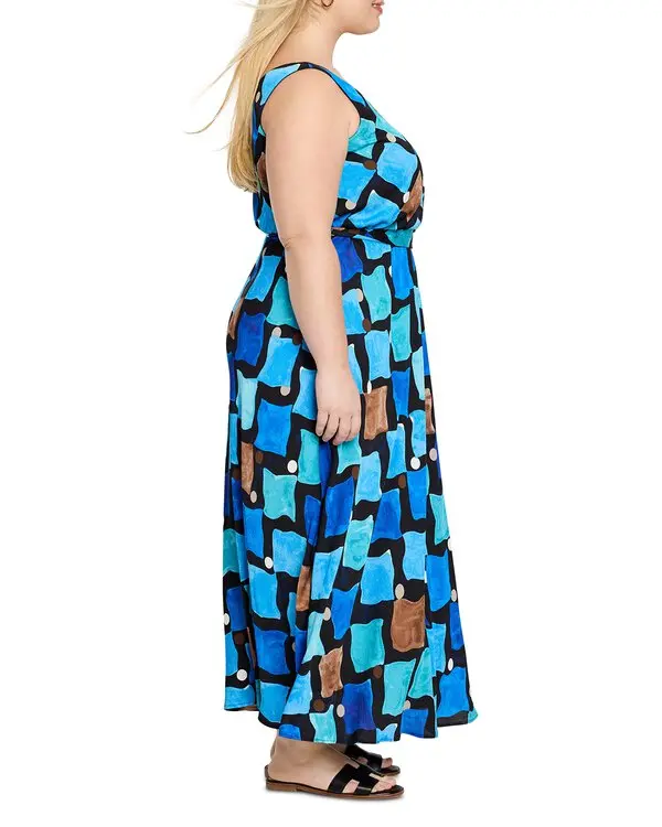 Nic+Zoe Sea Glass Bianca Maxi Dress In Blue Multi - 63% Off | Editorialist