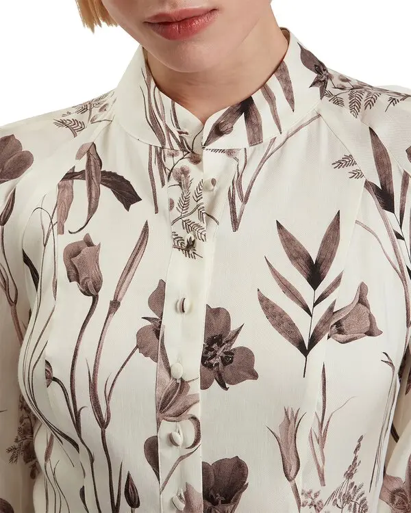 Ted Baker London Elodiza Linen Silk Floral Mini Dress
