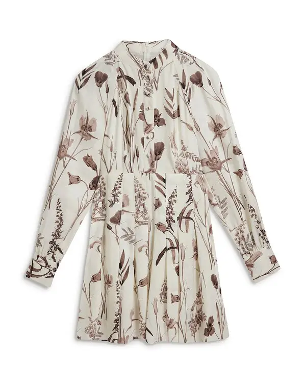 Ted Baker London Elodiza Linen Silk Floral Mini Dress