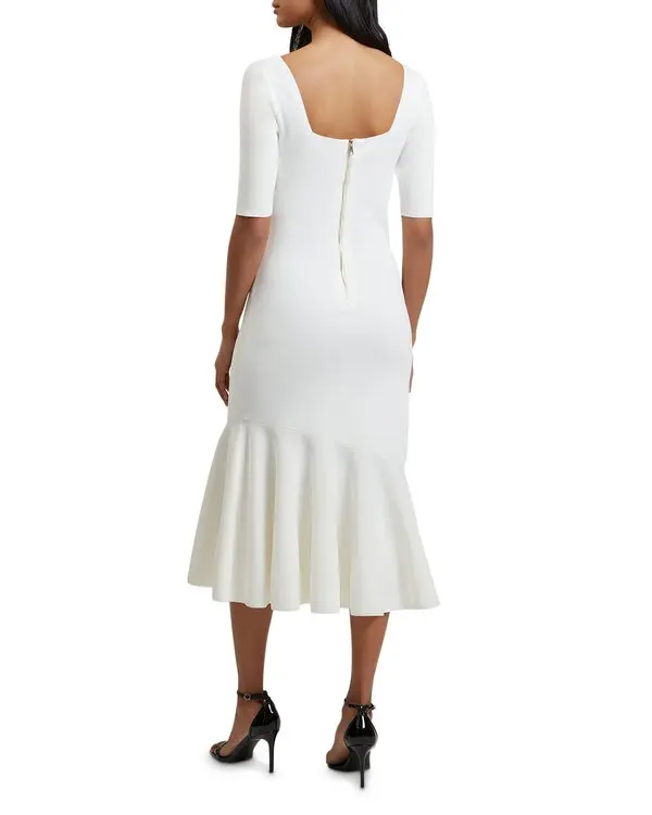 Ted Baker London Miyhaa Knit Midi Dress - Ivory