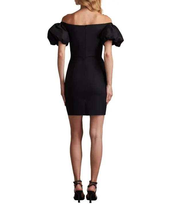 Tadashi Shoji Sofie Puff Sleeve Mini Dress - Black