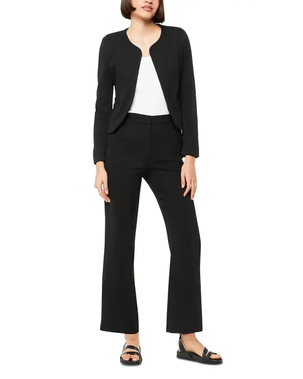 Whistles Collarless Jersey Jacket - Black