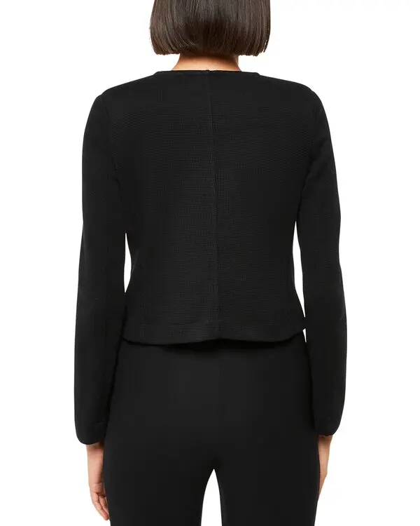 Whistles Collarless Jersey Jacket - Black