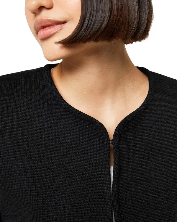Whistles Collarless Jersey Jacket - Black