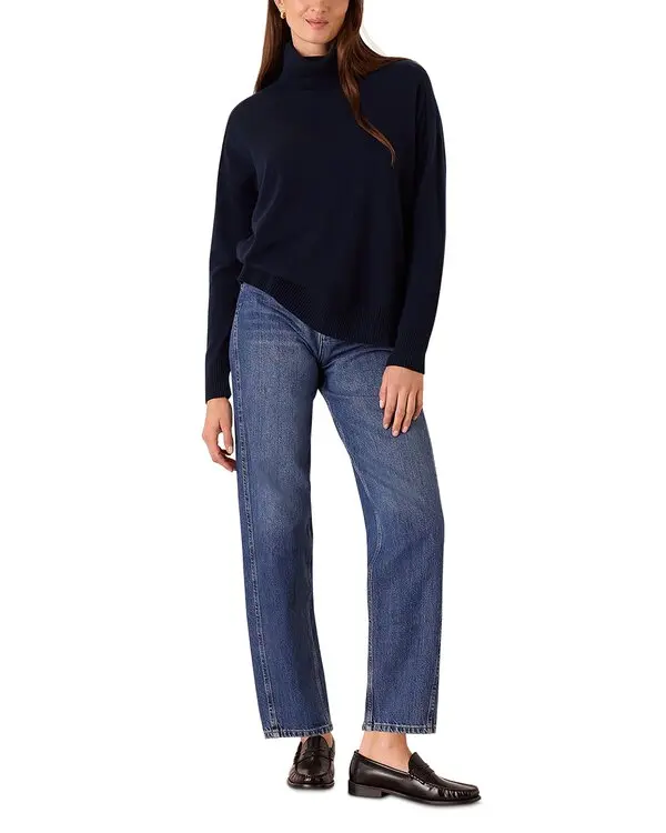 Whistles Cashmere Roll Neck Sweater - Navy