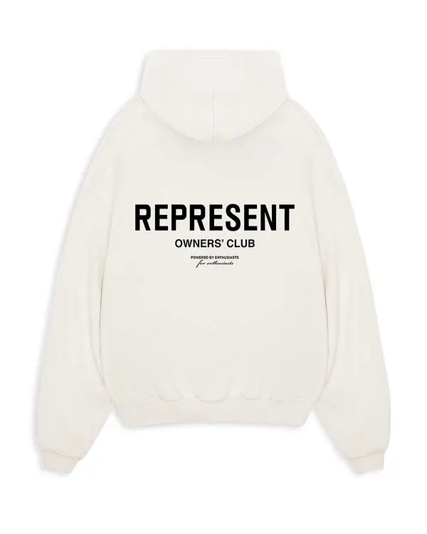 REPRESENT Owners Club Oversized Hoodie - Flat White