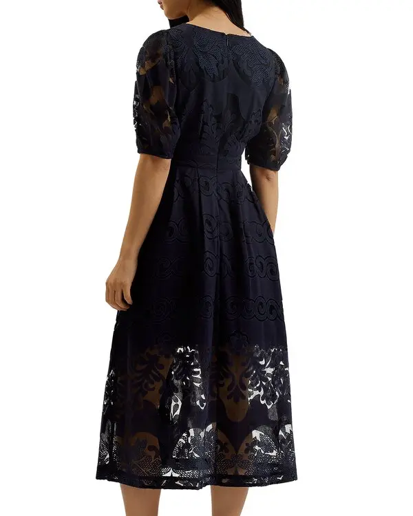 Ted Baker London Agnel Lace Midi Dress - Navy