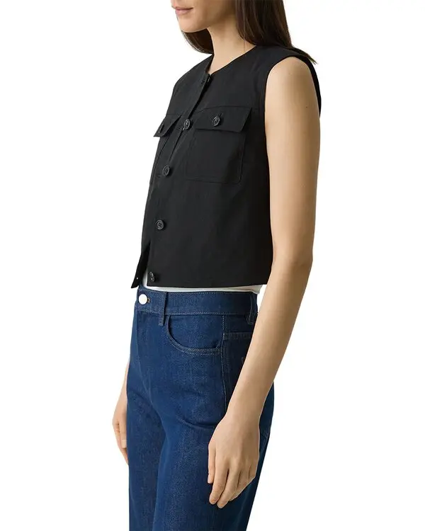 Theory Fitted Linen Vest