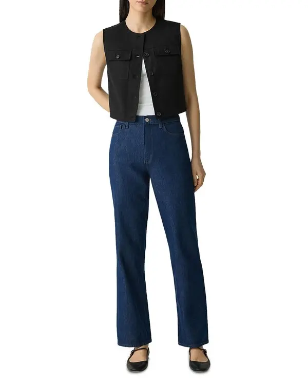 Theory Fitted Linen Vest
