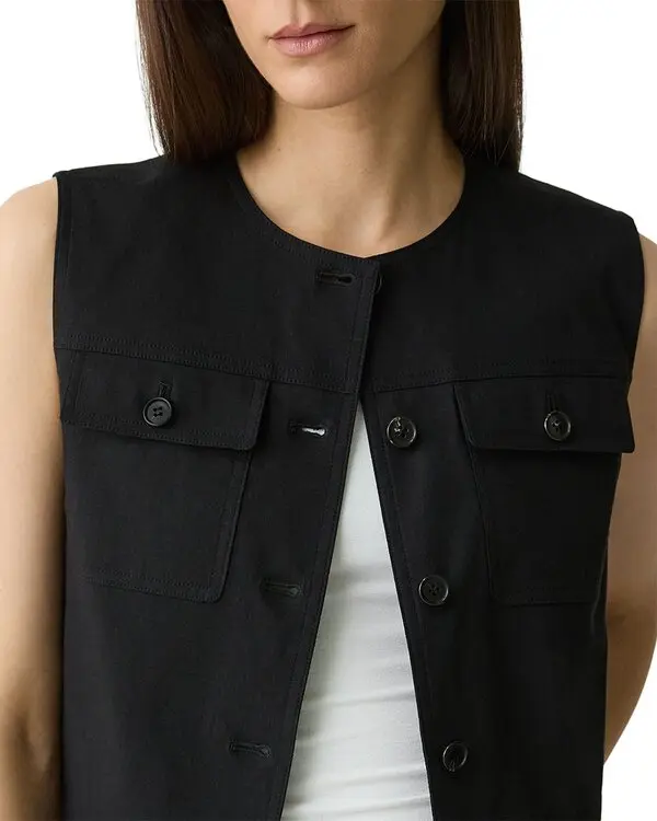 Theory Fitted Linen Vest