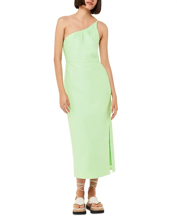 Whistles One-shoulder Midi Dress - Lime