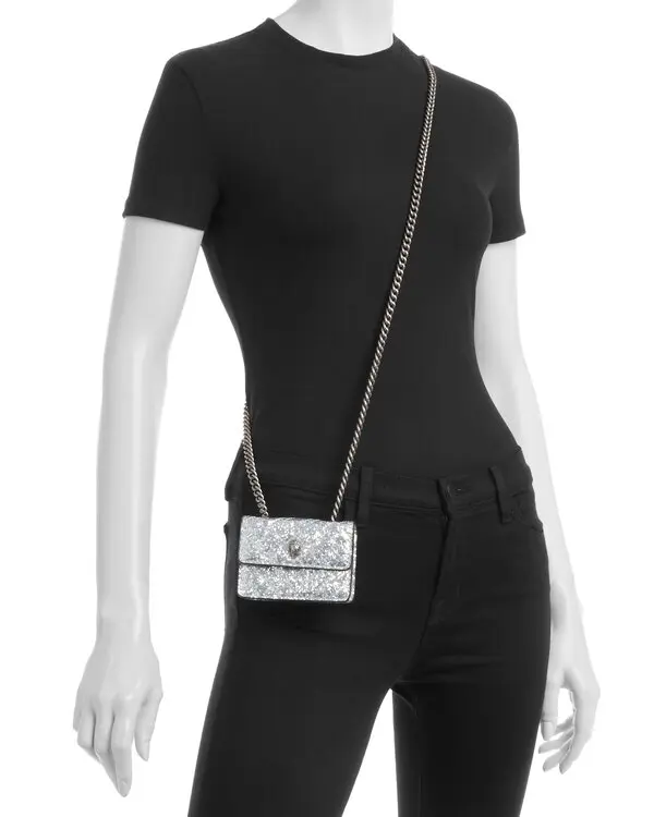 Kurt Geiger Micro Kensington Crossbody Bag - Silver