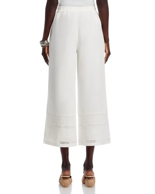 T Tahari Embroidered Eyelet Pants